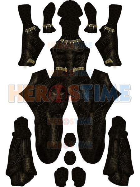 Black Panther 2018 Killmonger Golden Jaguar Costume No Mask
