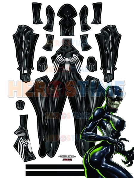 Venom 2018 She-Venom Anne Weying Printed Costume